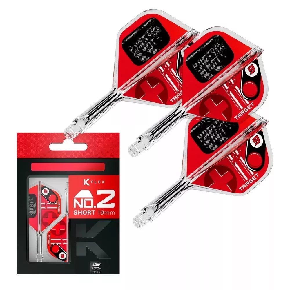 Darts integrált tollszár Target K-Flex Press Start, No2 toll